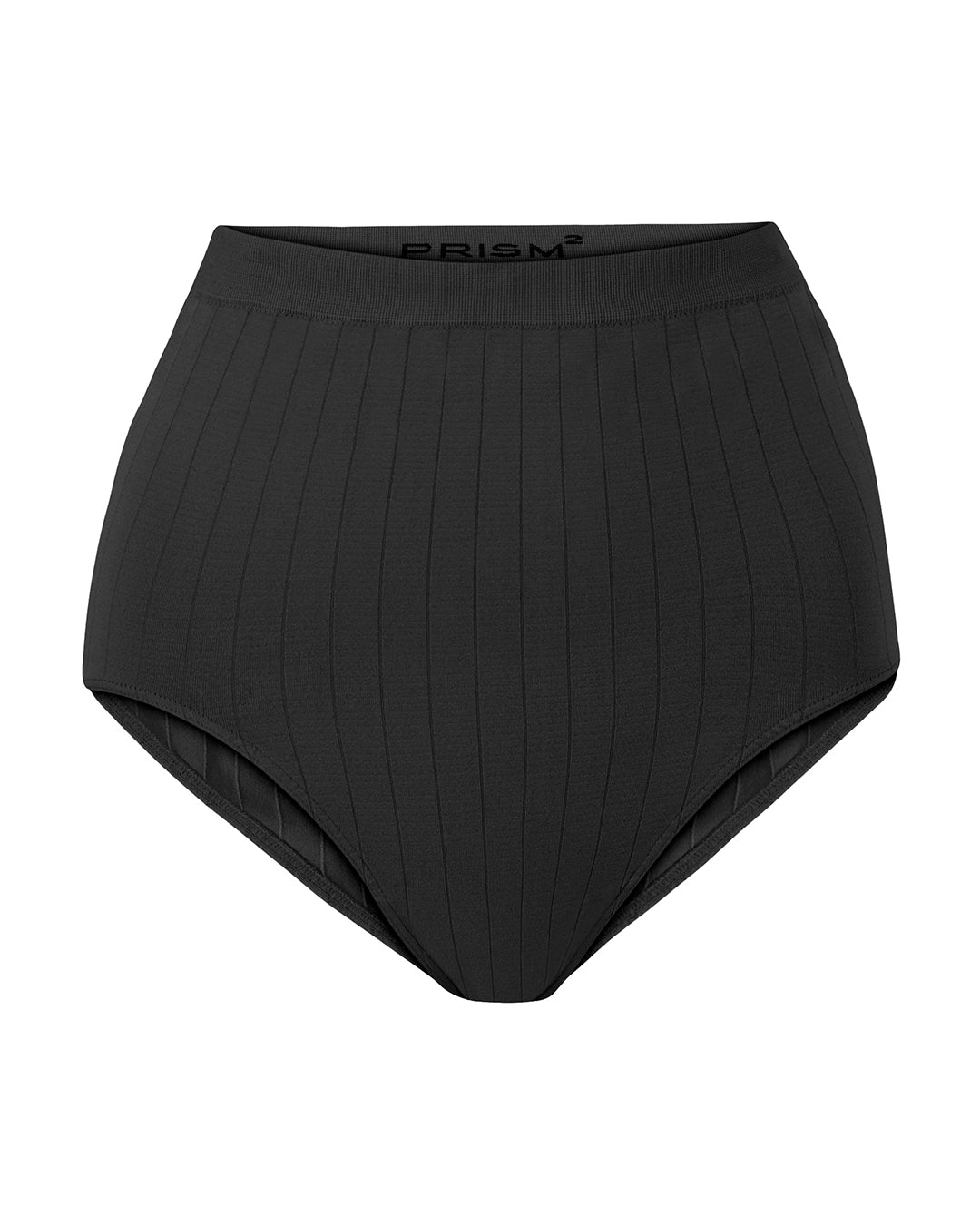 TRANQUIL Black Flat Ribbed Bottoms | Tummy Control Full Coverage ...