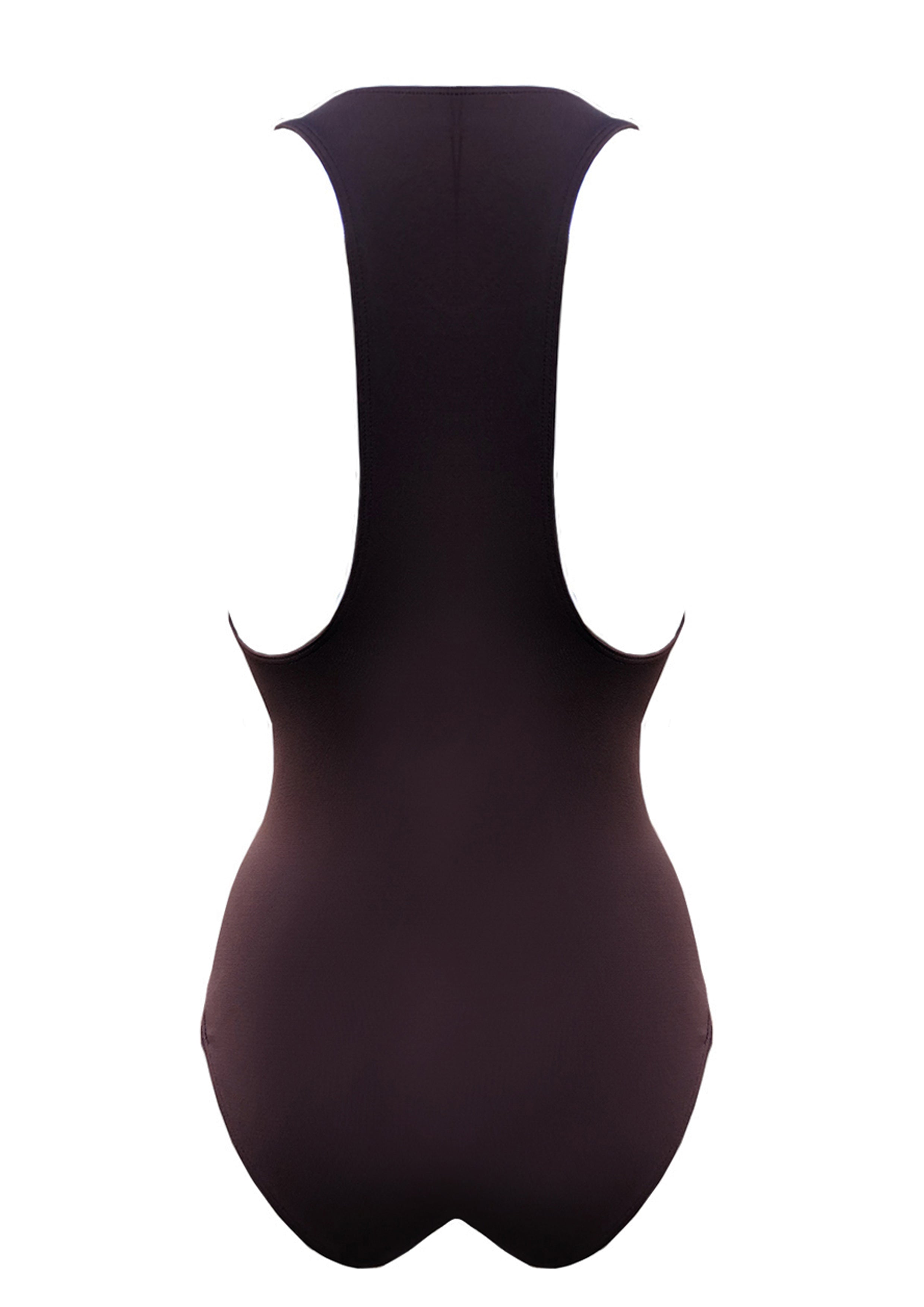 ZEALOUS Chocolate Brown Swimsuit | Racer Back for Swim & Sport ...
