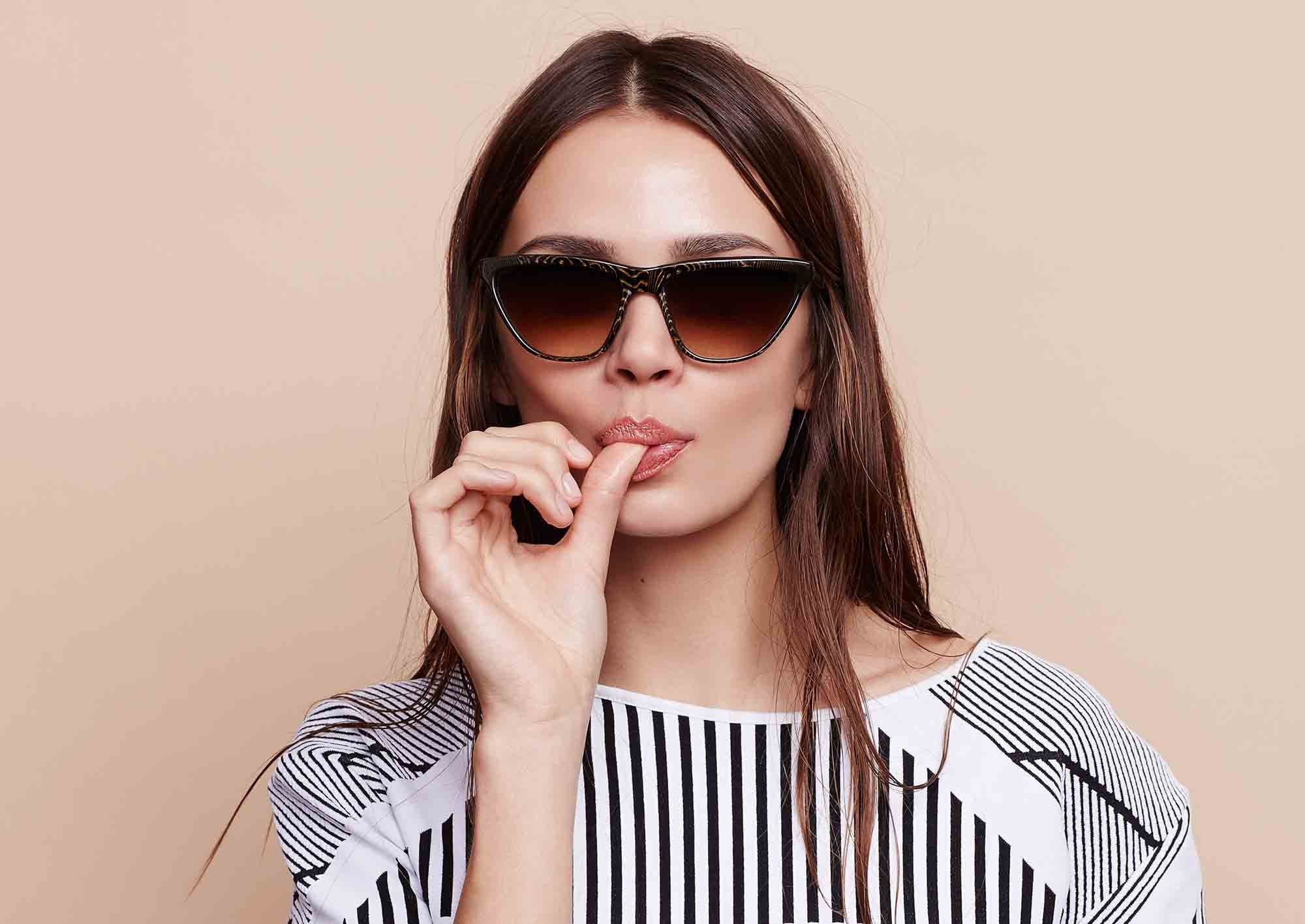 Cairo Sunglasses Black And Amber Tortoiseshell Prism London